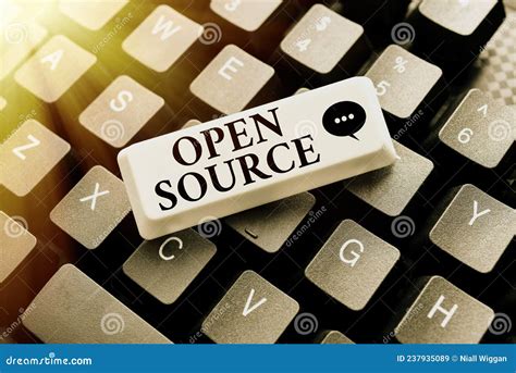 Text Showing Inspiration Open Source Business Concept Contains The