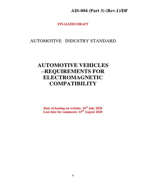 Ais 004 Part 3 Rev 1 Pdf Electromagnetic Compatibility Radio