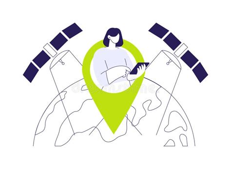 Global Positioning System Abstract Concept Vector Illustration Stock