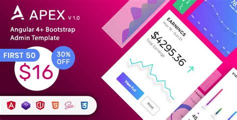 apex angular 4 bootstrap admin template behance