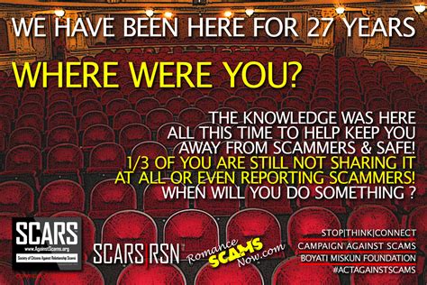 Scars™ Anti Scam Poster Where Were You