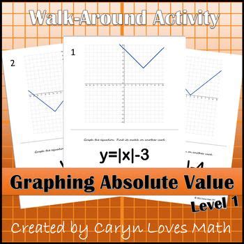 Graphing Absolute Value By Shifting Level Walk Around Activity Absolute Value Graphing