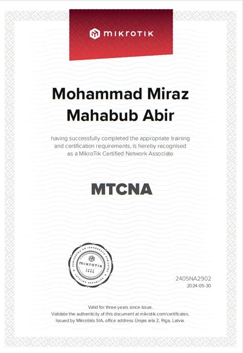 Mohammad Miraz Mahabub Abir On Linkedin Mtcna Mikrotik Certification Networking 15 Comments