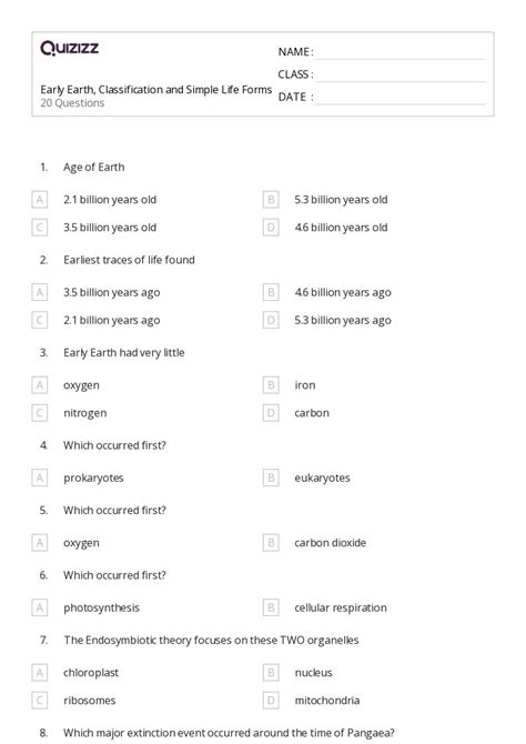 50 Bacteria And Archaea Worksheets For 11th Year On Quizizz Free And Printable