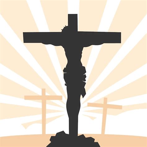 Silueta De Jes S De Dise O Plano Vector Gratis