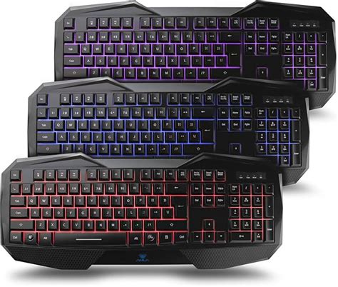 Amazon Com AULA LED Backlit Gaming Keyboard Colorways Electronics