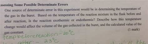 Ssessing Some Possible Determinate Errors One Source