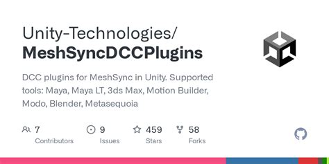 GitHub Unity Technologies MeshSyncDCCPlugins DCC Plugins For