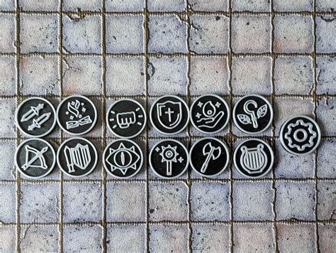 D D Character Class Tokens Dungeons And Dragons Tokens Dungeon Master