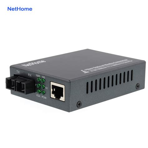 Gigabit Ethernet Sc Single Mode Fiber Media Converter Utp To Base Lx Media Convertor And