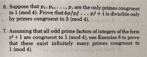 Solved 6 Suppose That P1 P2 Pr Are The Only Primes Chegg Com