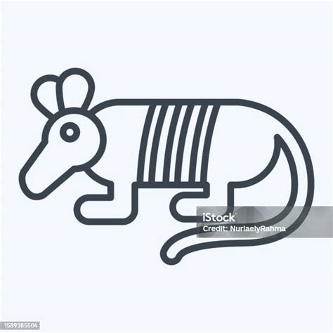 아이콘 아르마딜로 아르헨티나 상징과 관련이 있습니다 선 스타일 심플한 디자인 편집 가능 간단한 그림 3차원 형태에 대한 스톡 벡터 아트 및 기타 이미지 Istock