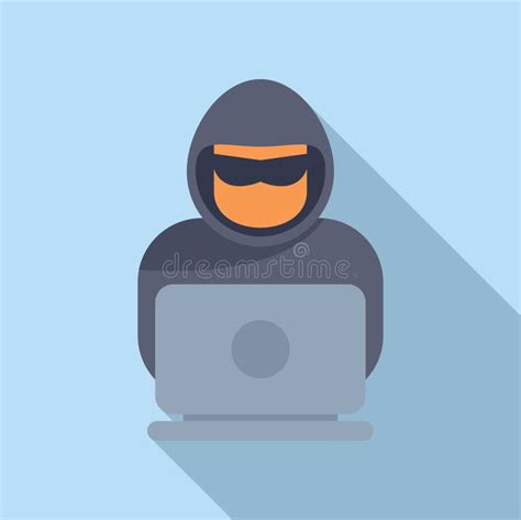 Cyber Security Threat With Hacker Using Laptop For Stealing Data Stock