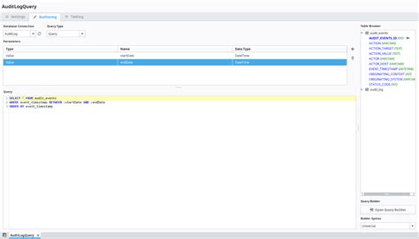 Audit Log Displays Ignition User Manual