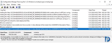 SCCM Client Agent Install Error 0x80200010