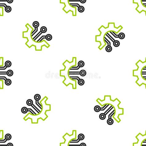 Line Algorithm Icon Isolated Seamless Pattern On White Background Algorithm Symbol Design From