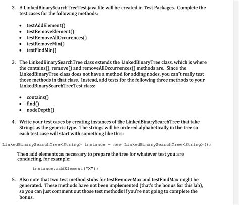 Solved 2 A Linkedbinarysearchtreetestjava File Will Be