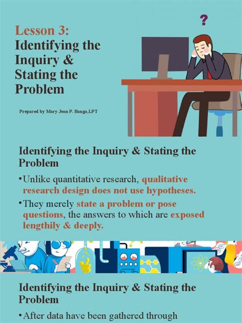 Week 3 Identifying The Inquiry Stating The Problem Practical Research 1 Pdf Science Cognition