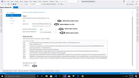 Spam Detection For Text Messages In Net Core Winform Using Mlnet