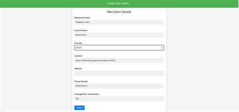 Github Yogeshs Self Onboard The Restaurants The Goal Of This System Is To Collect Basic