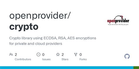 github openprovider crypto crypto library using ecdsa rsa aes encryptions for private and