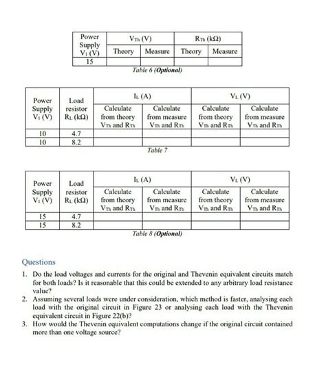 Solved Lab Exercise 2 Verification Of Thevenin S Theorem Chegg Com