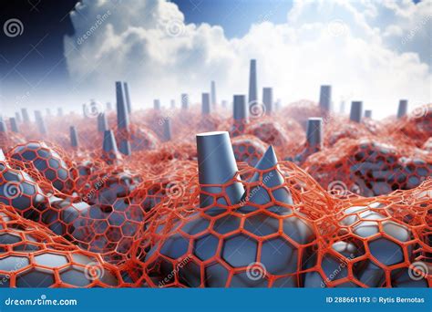 Abstract Nanomaterial Background Surface Generative Ai Stock