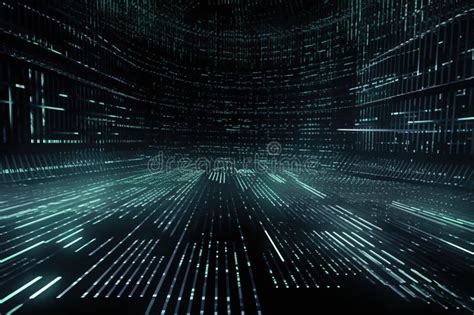 Technology Background With Streaming Of Binary Data Stock Illustration Illustration Of Digital