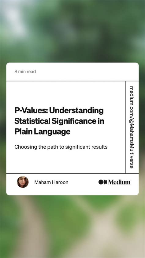 Understanding P Values Statistical Significance In Plain Language