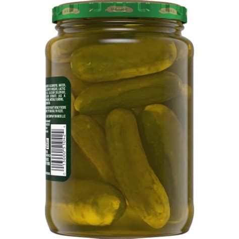 Heinz Genuine Whole Original Sour Dill Pickles Jar 24 Fo Kroger