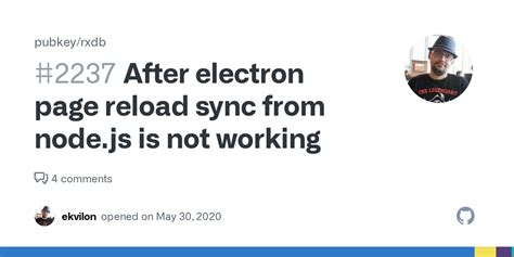 After Electron Page Reload Sync From Node Js Is Not Working Issue