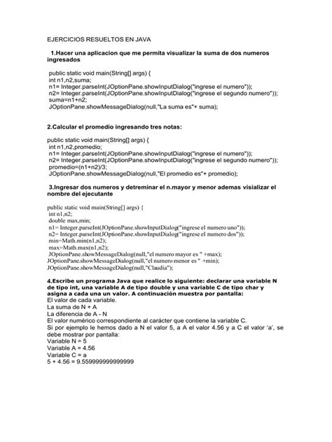 Vdocuments Pub Ejercicios Resueltos En Java Pdf Java Lenguaje De Programación Lógica