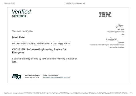 Ibm Edx Softwareengineering Learningjourney Professionalgrowth Meet Patel