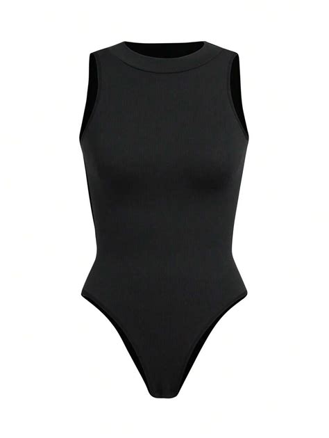 Shein Shape Solid Shapewear Bodysuit Shein Usa