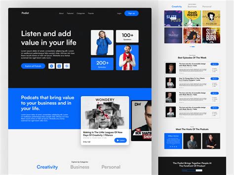 Podcast Landing Page Design By Muhammad Azhar On Dribbble