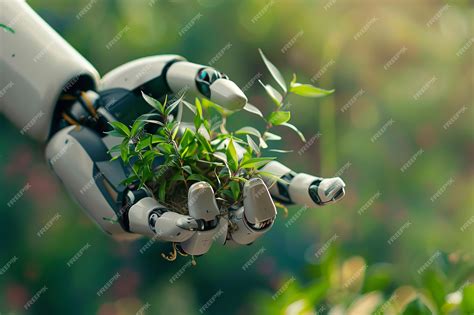 Premium Photo Robotic Hand Grasping Idea In Environmental Technology