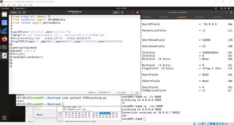 Seedlab TCP lab writesup manityの秘密基地