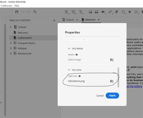 Solved Rh 2022 Custom Toc Icons Dont Display In The Blue Adobe