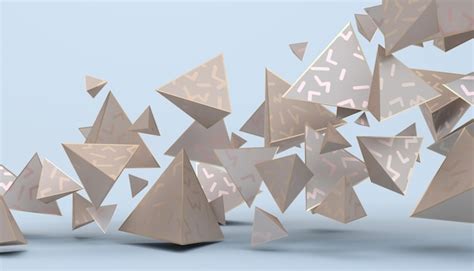 premium photo abstract 3d rendering of geometric shapes