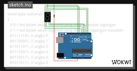 7segment Wokwi Esp32 Stm32 Arduino Simulator