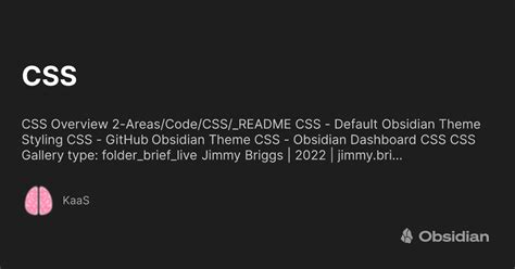 Css Kaas Obsidian Publish