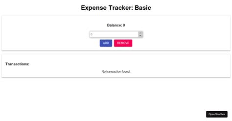 expense tracker codesandbox