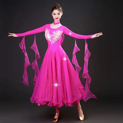 여성용 볼룸 댄스 드레스 왈츠 성인 모던 볼 의상 탱고 룸바 의상 2022 최신 Aliexpress