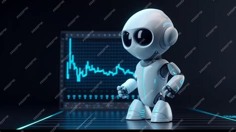 Premium Ai Image Bot Analysing Chart With Economic Growth Graph And The Markets For A Business