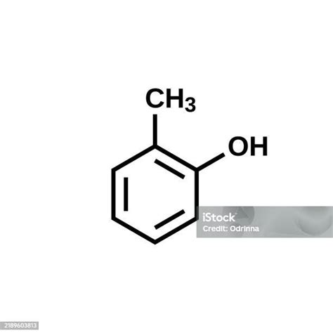 Orthocresol Structural Formula Stock Illustration Download Image Now
