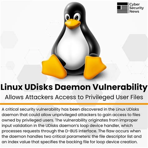 Linux Udisks Daemon Vulnerability Allows Privileged Access Cyber