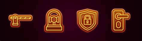 Set Line Parking Car Barrier Ringing Alarm Bell Shield Security With Lock And Fingerprint Door