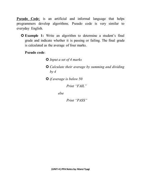 problem solving unit 4 [c programming] bca i sem docx