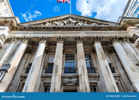 A Grand Building With Classical Architecture Featuring Tall Columns