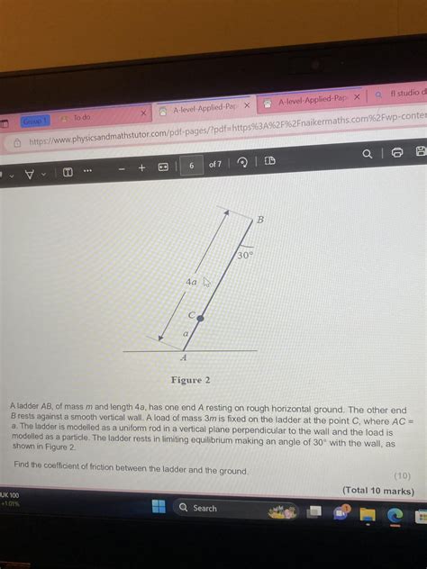 Why Is The Reaction Force At B Calculated Using Cos Instead Of Sin In This Question R6thform